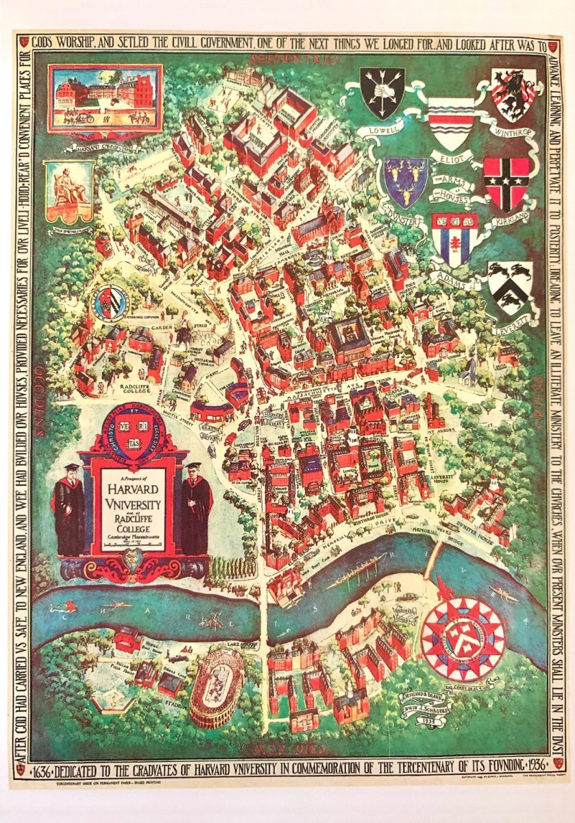 Harvard University Map – Postcards Etc