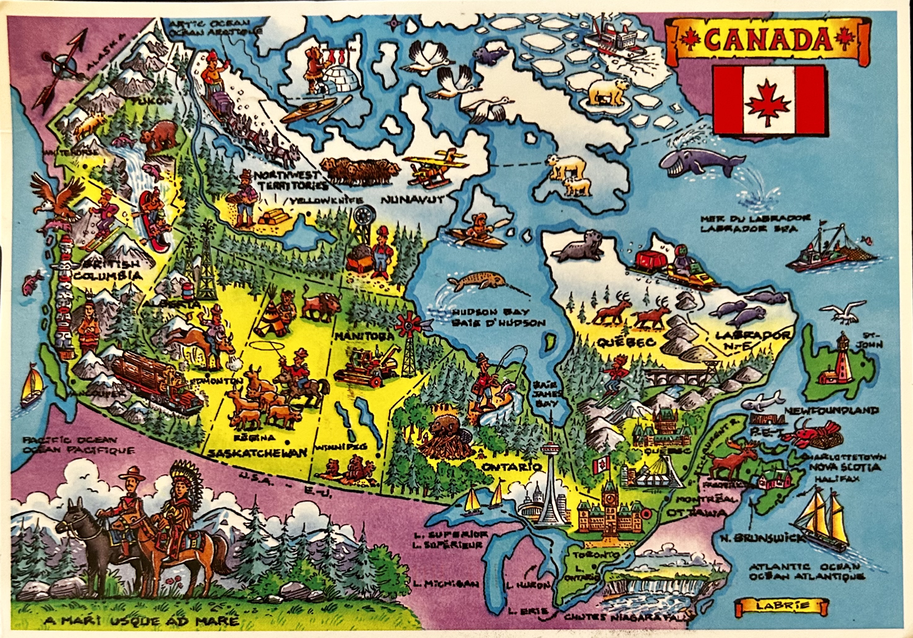 -Canada Map – Postcards Etc