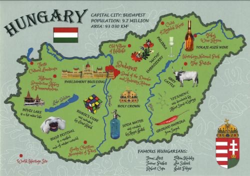 -Hungary Map – Postcards Etc