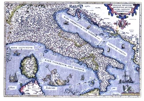 Antique Map of Italy – Postcards Etc